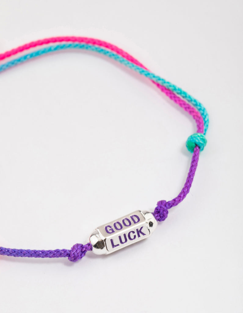 Fabric Good Luck Charm Toggle Bracelet - Lovisa