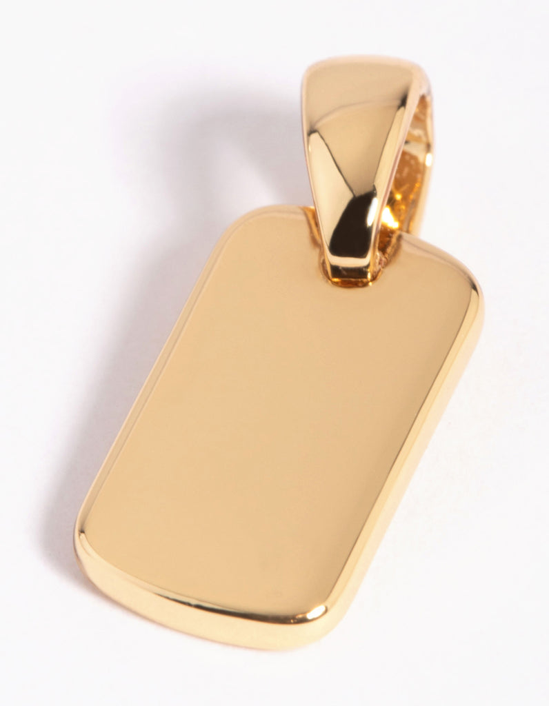 Gold Plated Mini Tag Charm - Lovisa