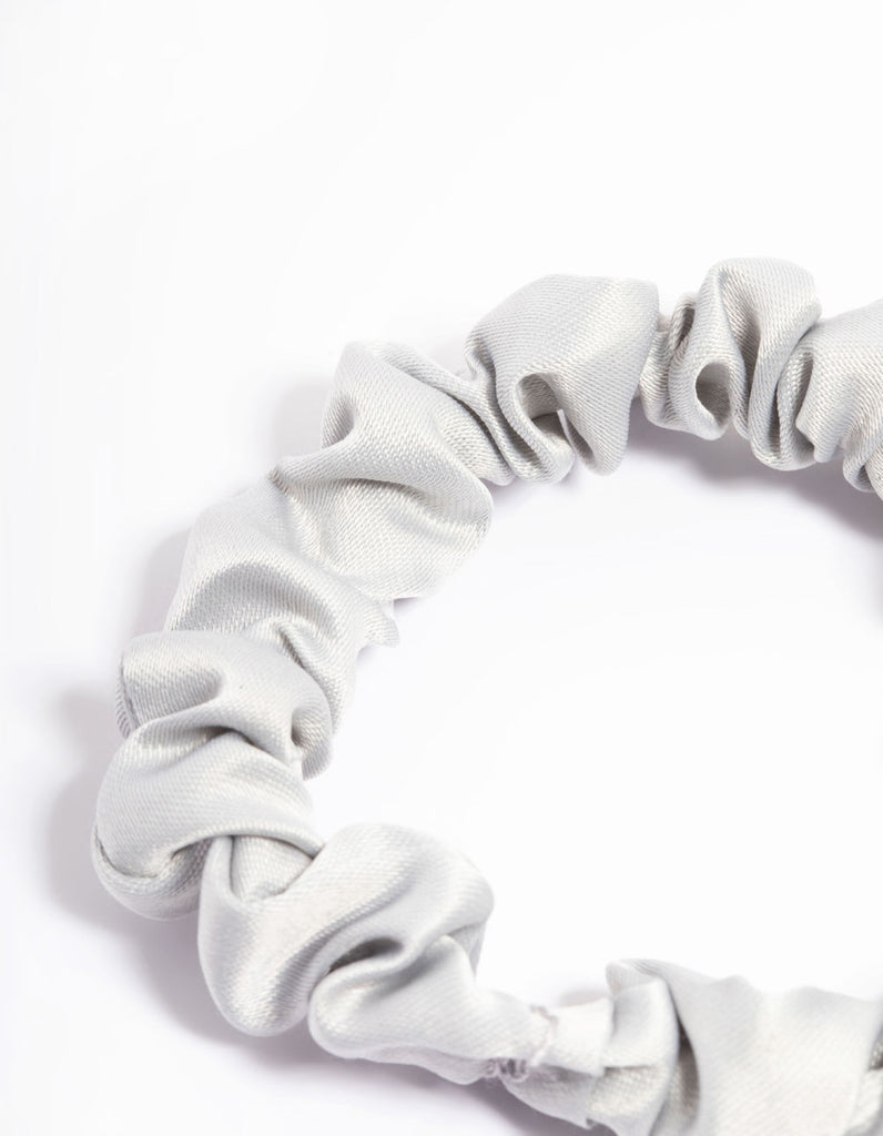 Grey Fabric Narrow Scrunchie - Lovisa