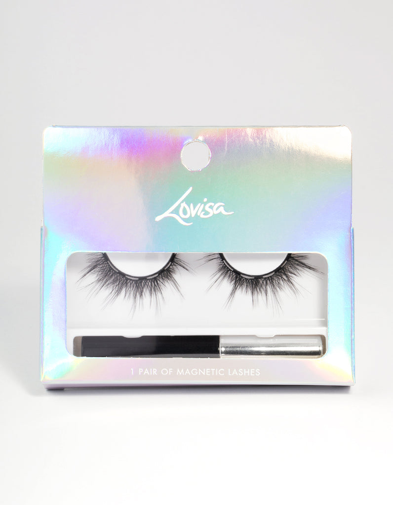 Black Spikey Magnetic Fake Eyelashes - Lovisa