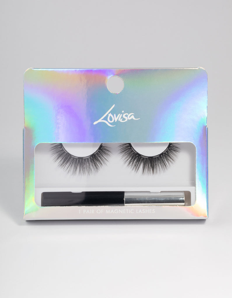 Black Natural Glam Magnetic Fake Eyelashes - Lovisa