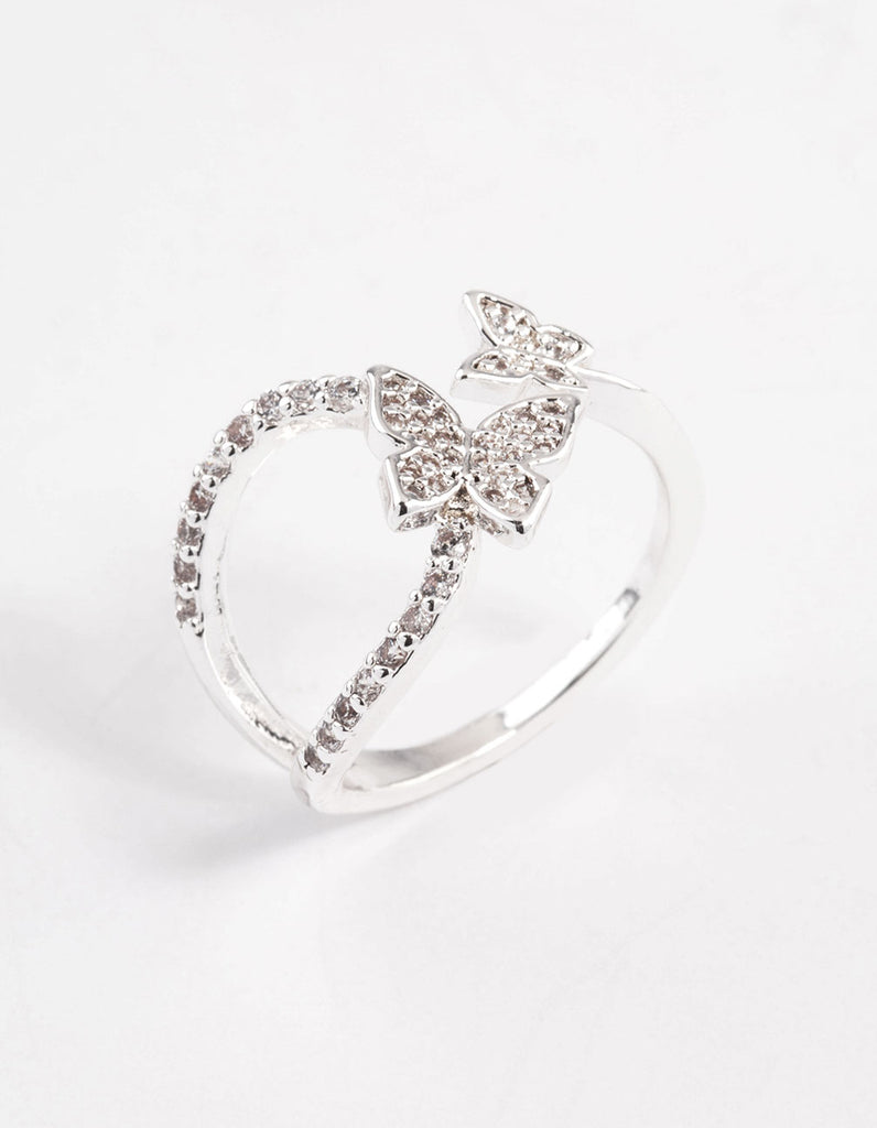 Silver Flying Butterfly Ring - Lovisa