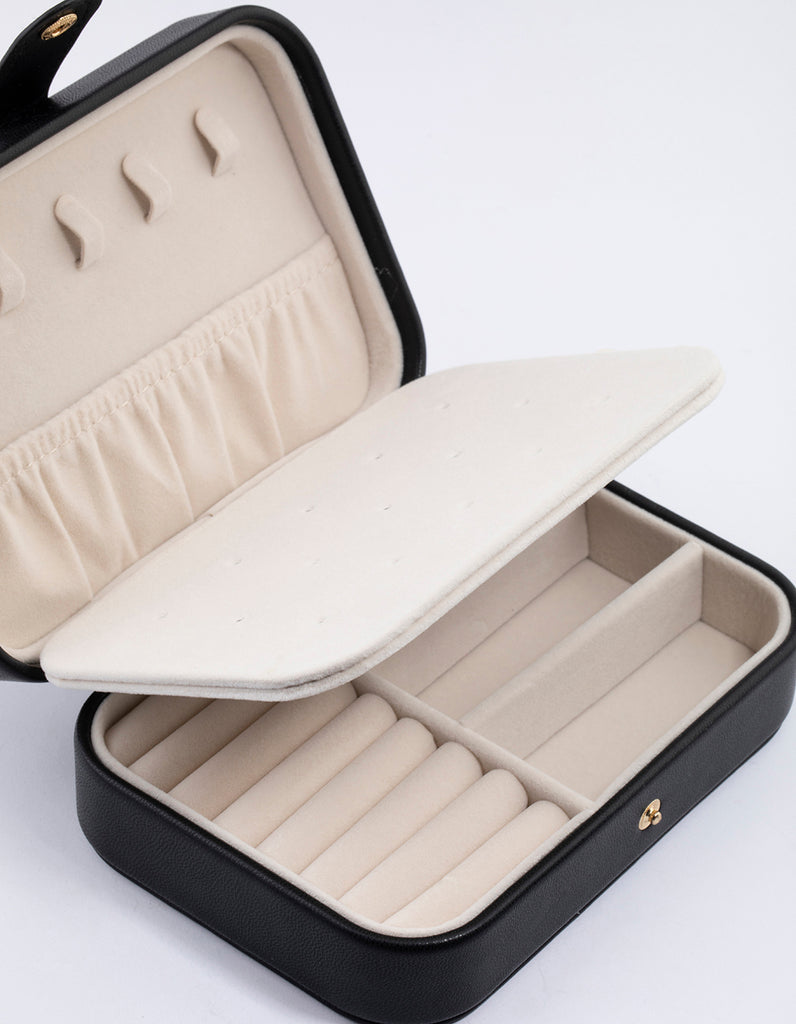 Black Faux Leather Vanity Jewellery Box - Lovisa