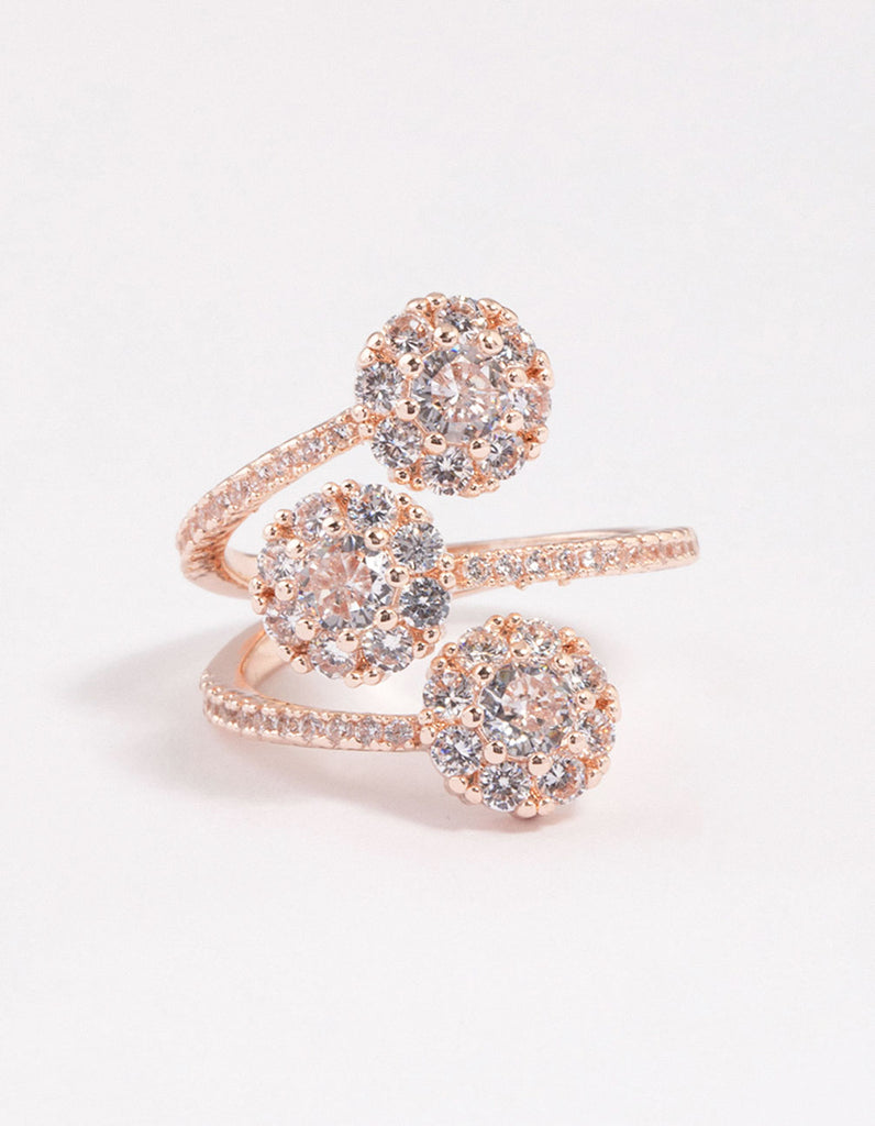 Rose Gold Round Triple Tier Ring - Lovisa