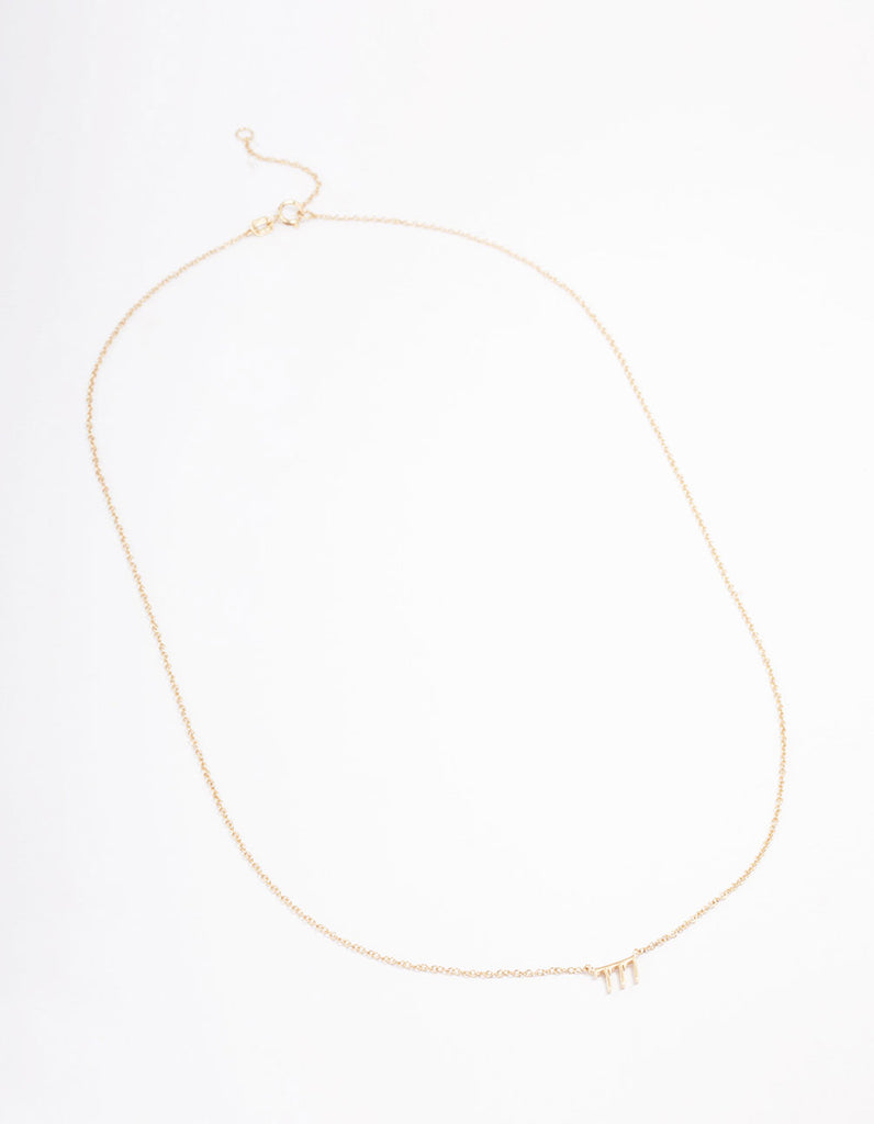 Gold Plated Sterling Silver 777 Angel Number Pendant Necklace - Lovisa