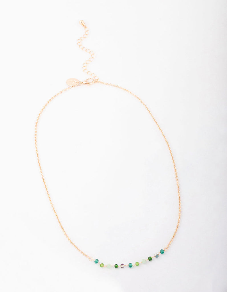 Gold Bead Chain Short Necklace - Lovisa