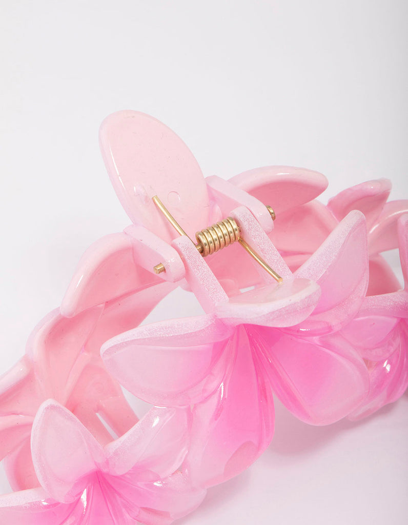 Pink Trio Hibiscus Hair Claw Clip - Lovisa