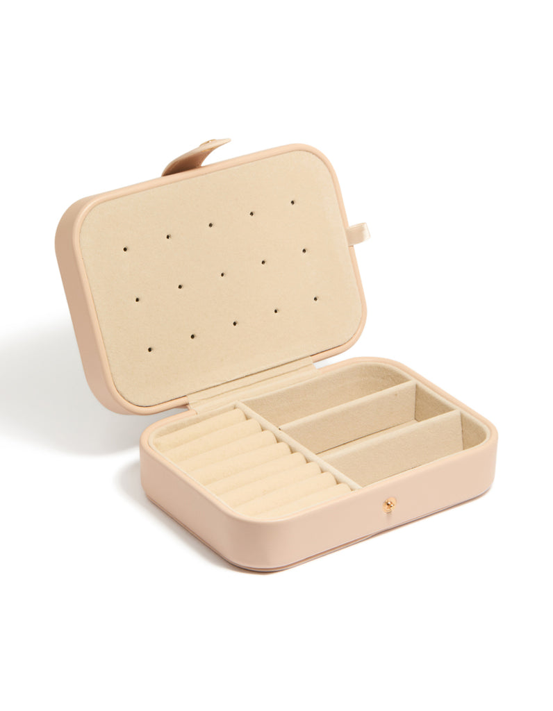 Blush Faux Leather Rectangular Jewellery Box - Lovisa