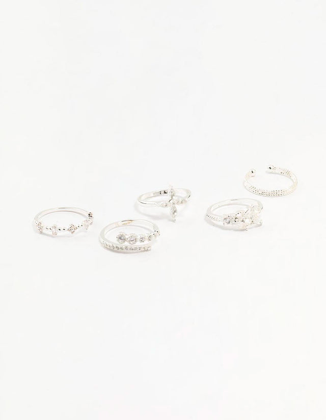 Silver Nature Motif Ring Pack - Lovisa
