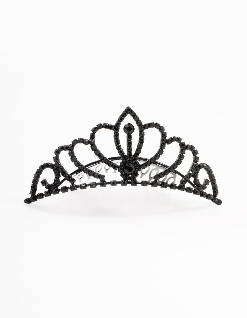 Black Coated Classic Mini Tiara Comb - Lovisa