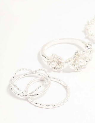 Silver Nature Motif Ring Pack - Lovisa