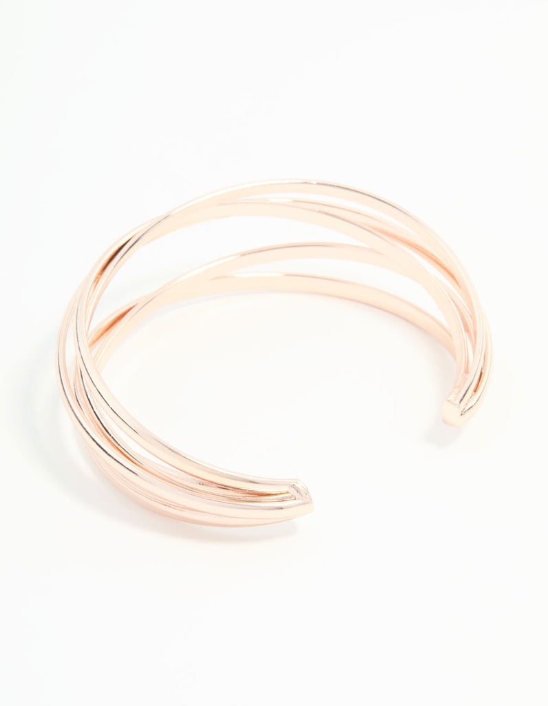 Rose Gold Crossover Wrist Cuff - Lovisa