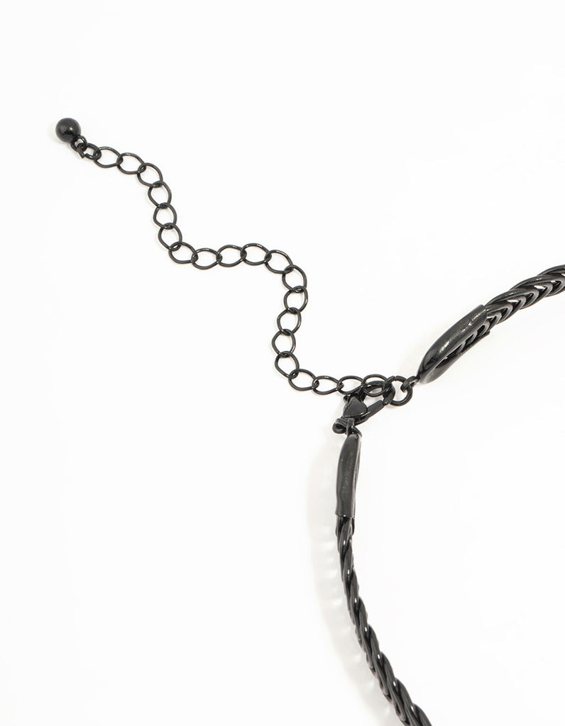 Black Thin Loop Choker Necklace - Lovisa