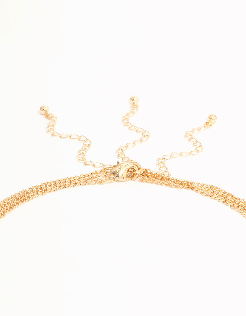 Gold Chilli & Disc Charm Necklace - Lovisa