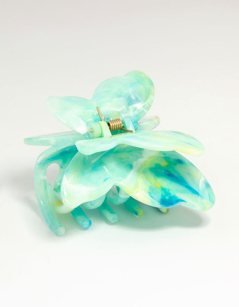 Green Marble Acrylic Butterfly Claw Clip - Lovisa