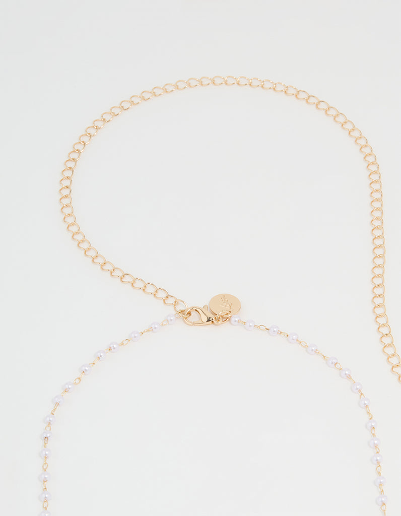 Gold Pearl Body Chain - Lovisa