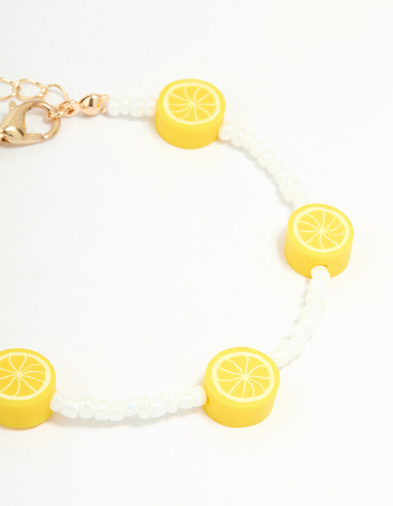 Gold Chain & Lemon Charm Bracelets 3-Pack - Lovisa