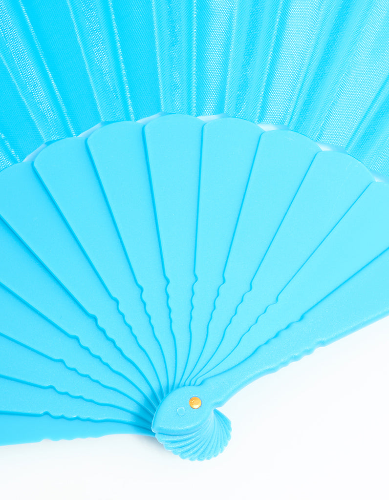 Blue Folding Fan - Lovisa