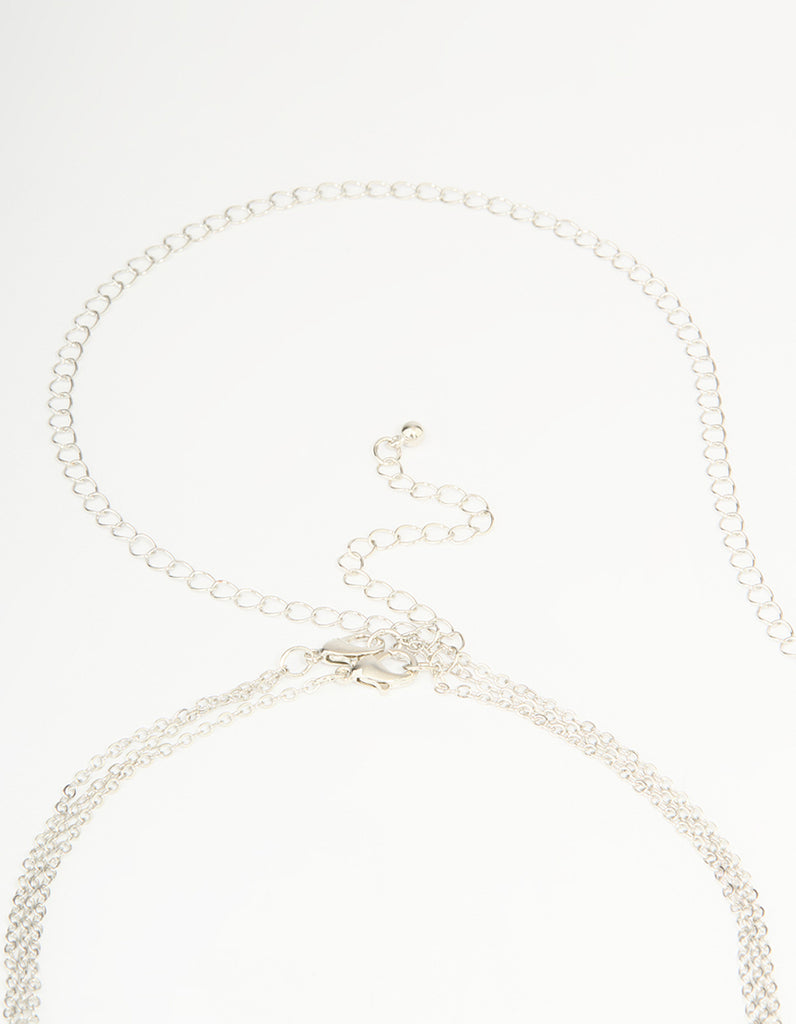 Silver Cubic Zirconia Body Chain - Lovisa