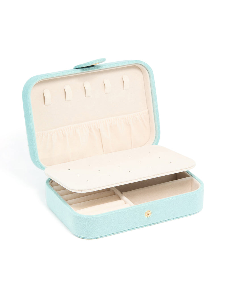 Light Blue Velvet Rectangle Jewellery Box - Lovisa