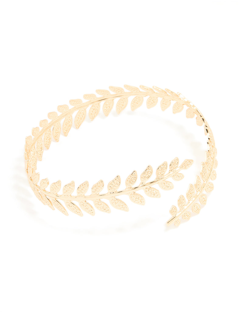 Gold Double Leaf Arm Cuff - Lovisa