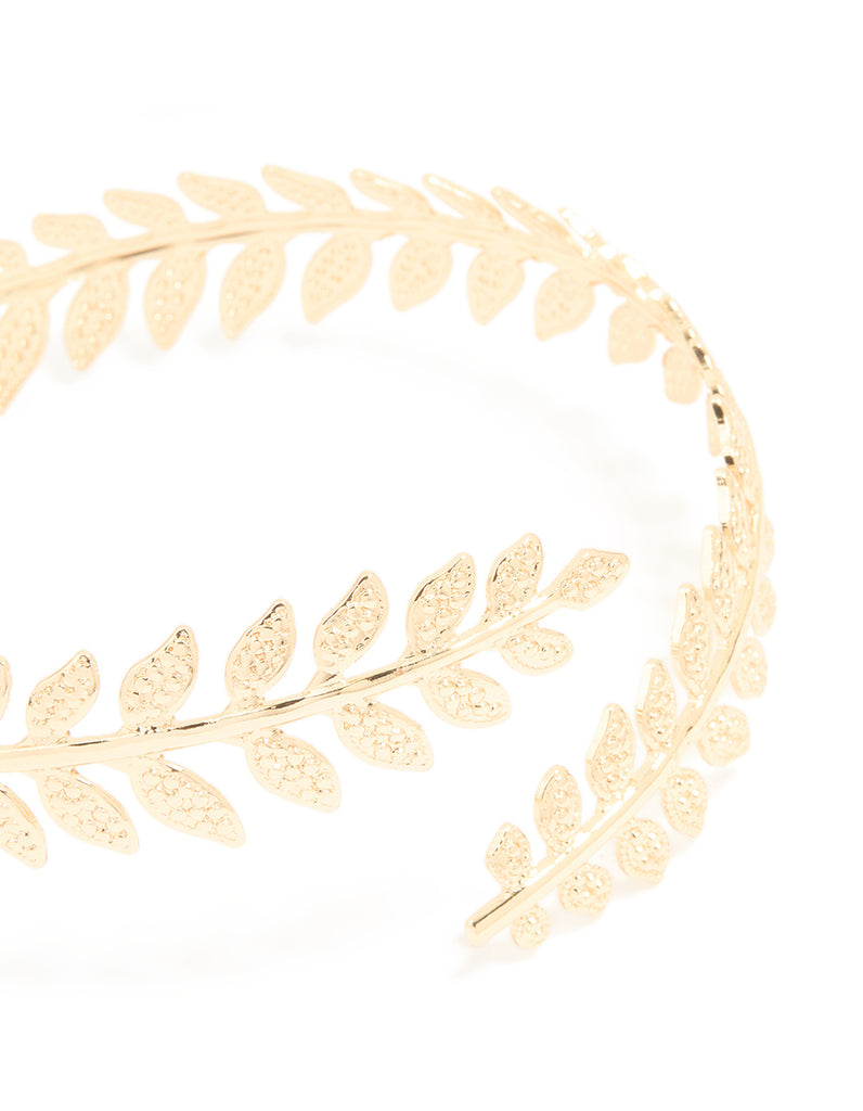 Gold Double Leaf Arm Cuff - Lovisa